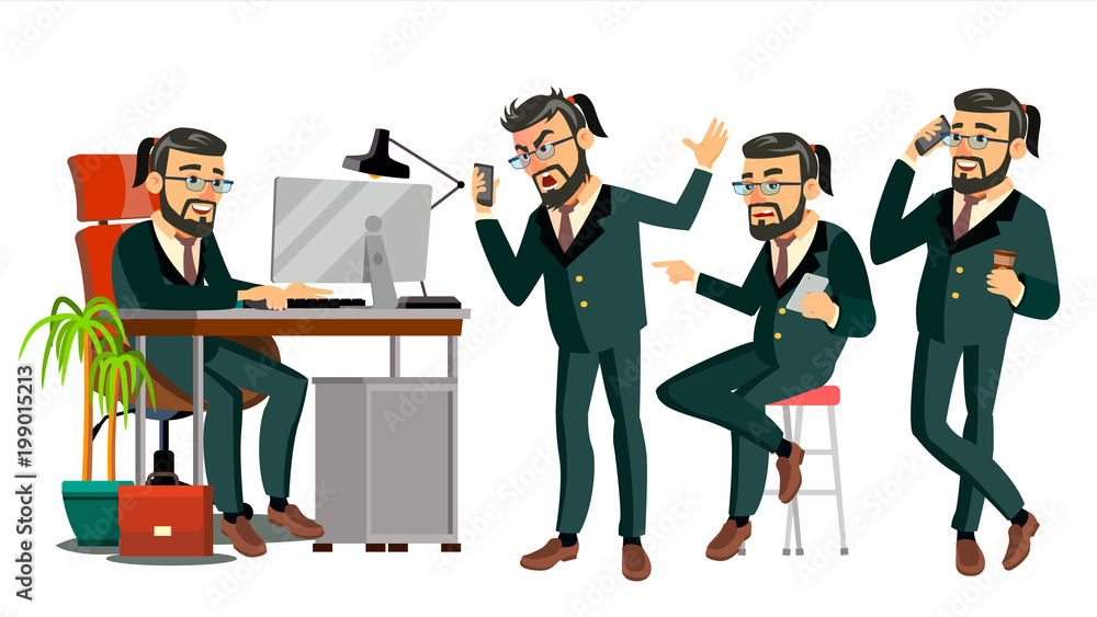 Boss CEO Character Vector. IT Startup Business Company. Body Template ...