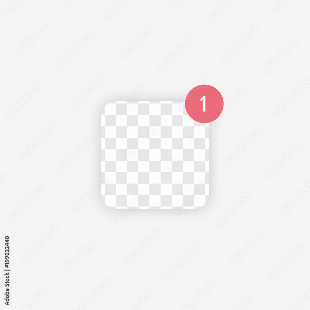 Modern vector blank transparent square buttons with shadows Stock ...