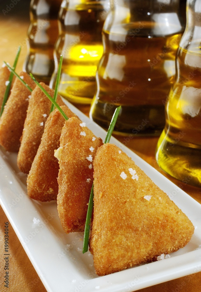 Breaded Provolone Cheese (Provolone in Carrozza) Stock Photo | Adobe Stock