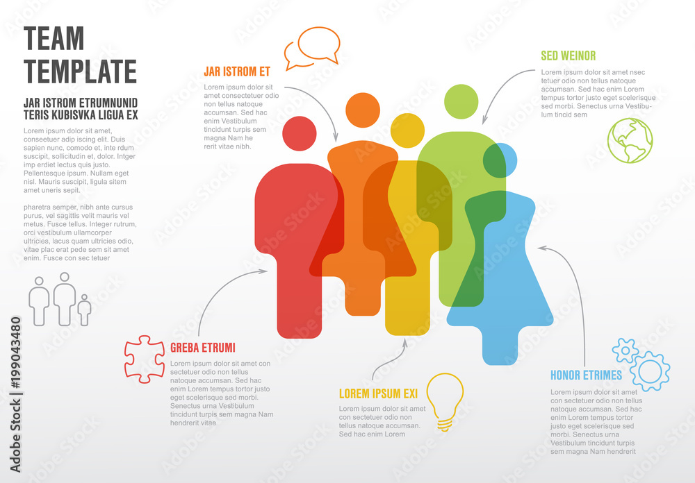 People team infographic template Stock Vector | Adobe Stock