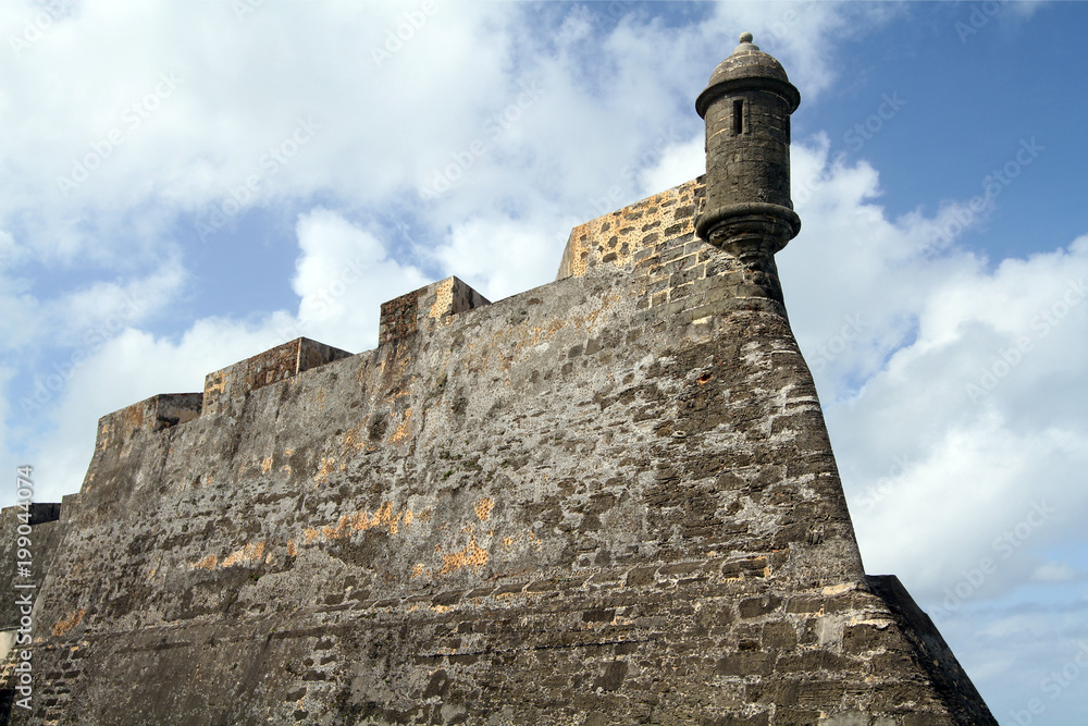Sentry box on end of bastion, Fort El Morro, Old San Juan, Puerto Rico ...
