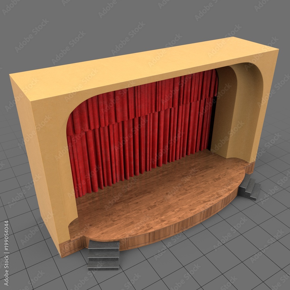 Empty theater stage Stock 3D asset | Adobe Stock
