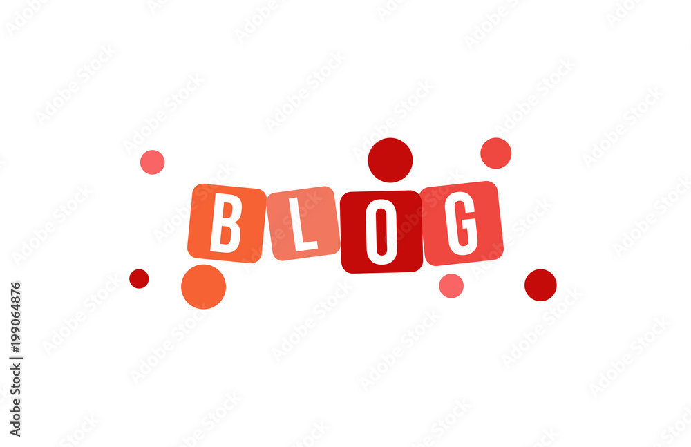 BLOG Letter Word Icon Logo Vector Typography Stock Vector | Adobe Stock