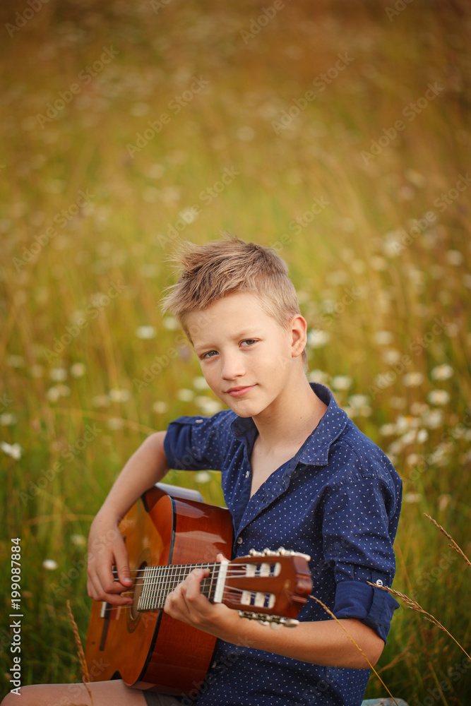 Cute Boy With Guitar