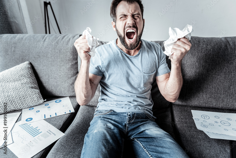 Stressed Out Person Crying