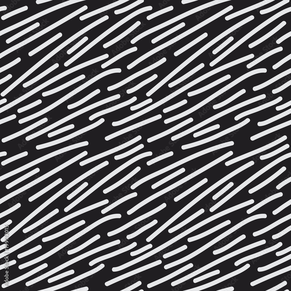 Doodle seamless pattern with diagonal squiggle lines. Simple decorative ...