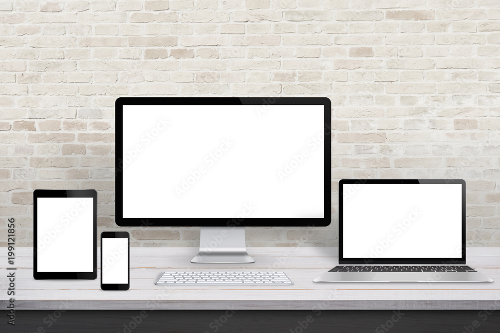 Multiple display devices for responsive web desing promotion. Modern ...