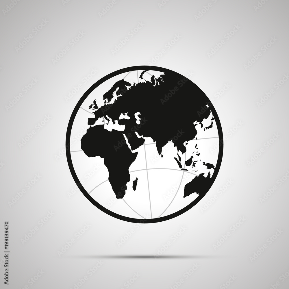 Europe On World Map Black And White