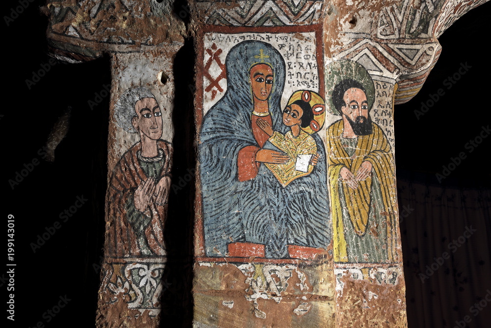 Foto de wall murals of saints and iconographic scenes, painted in naive ...