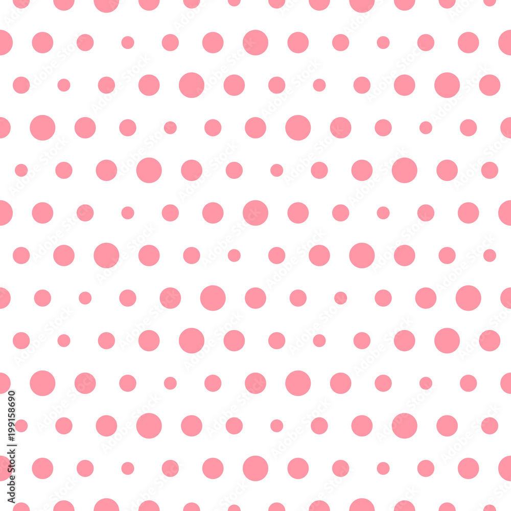 Vintage Pink Polka Dot Background
