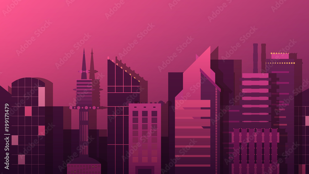 Purple And Pink Building