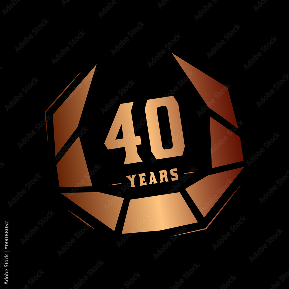 40 years design template. 40 anniversary template. Stock Vector | Adobe ...