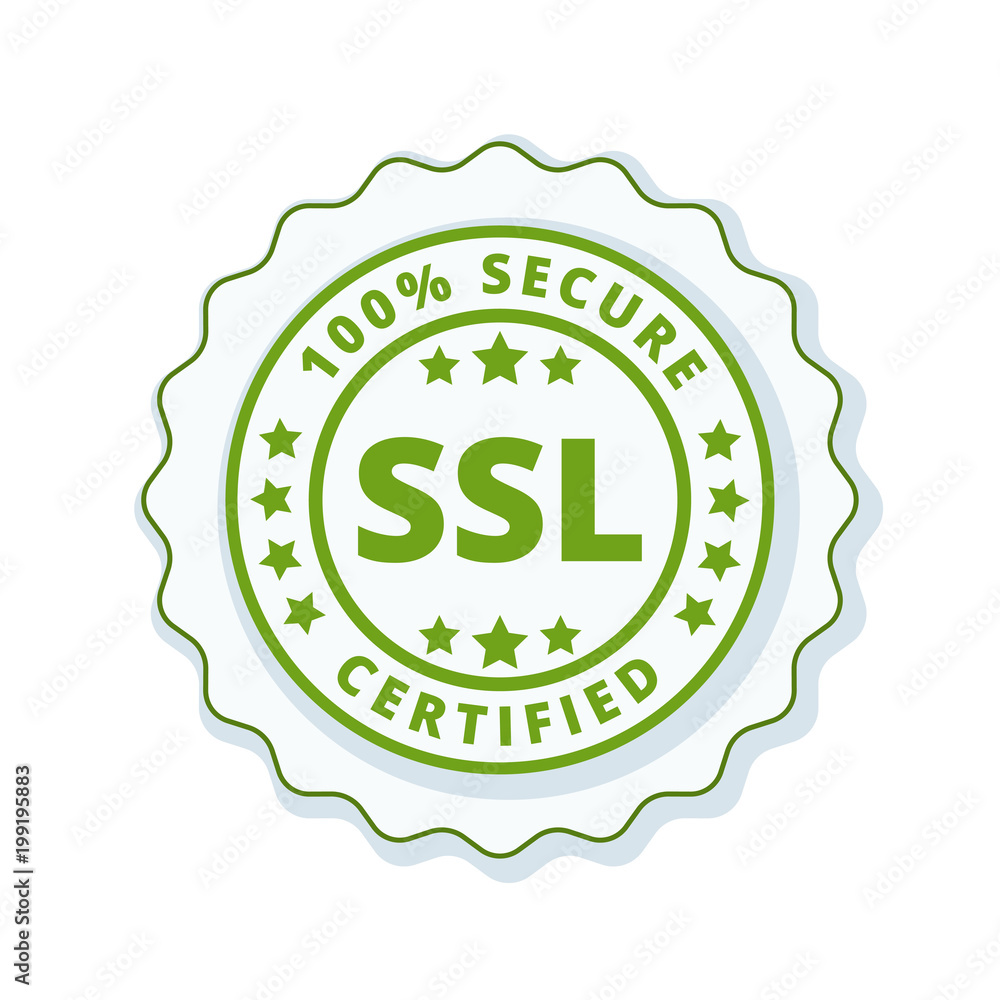 SSL Certified label illustration Stock Vector | Adobe Stock
