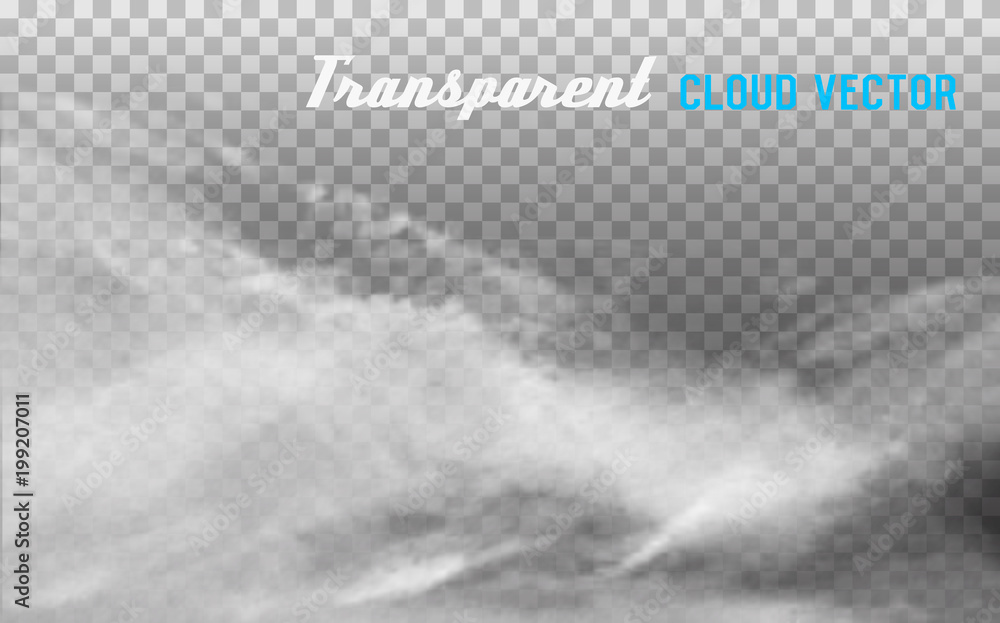 Clouds vector on transparent background. Stock Vector | Adobe Stock