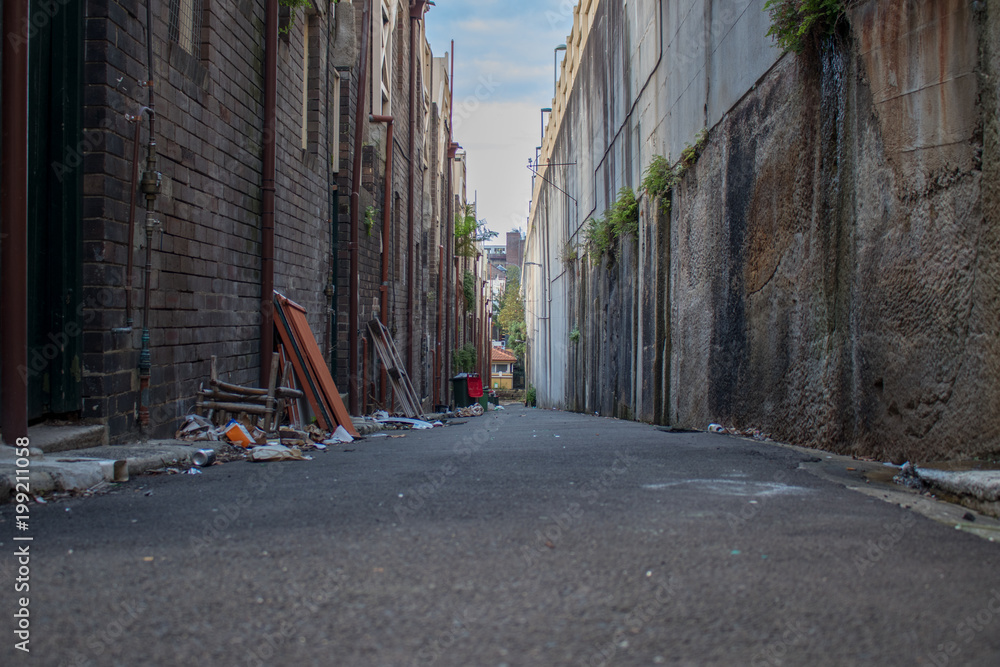 Downtown urban alley way Stock Photo | Adobe Stock