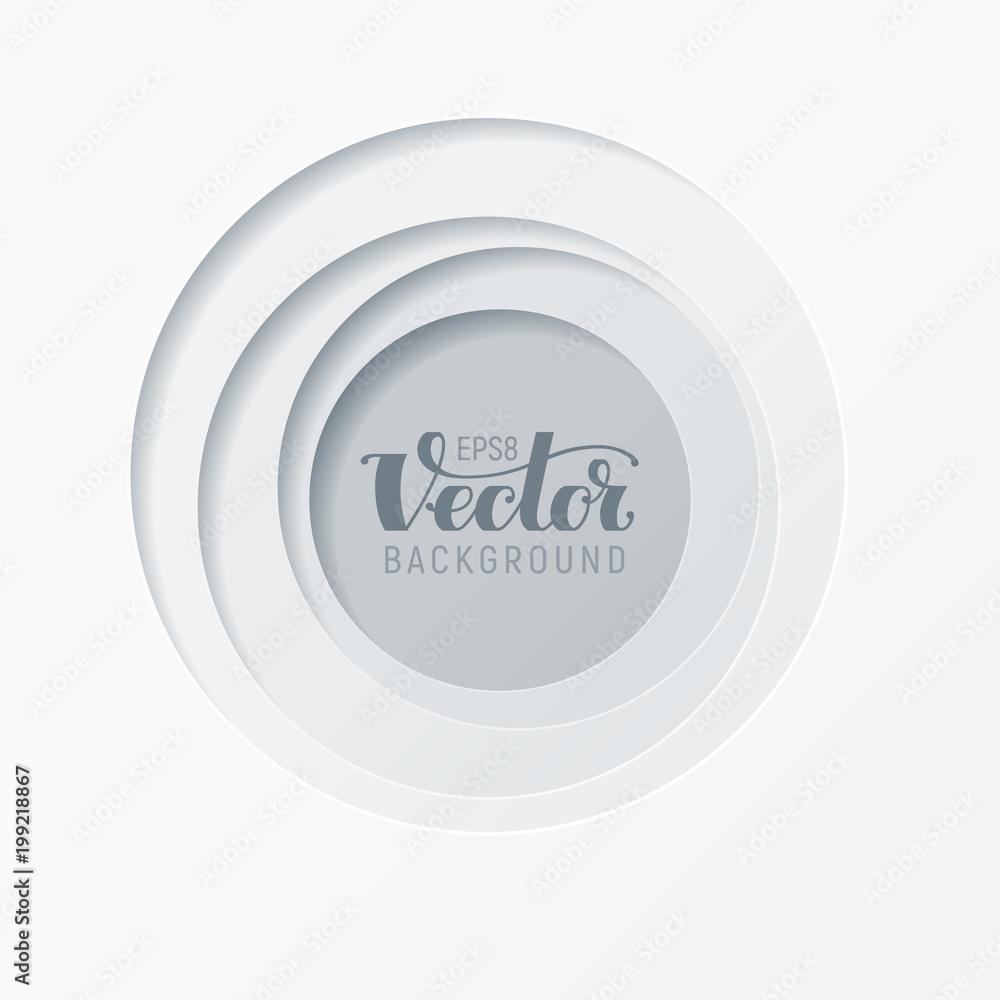 Abstract vector white paper cut background with copy space Stock Vector ...