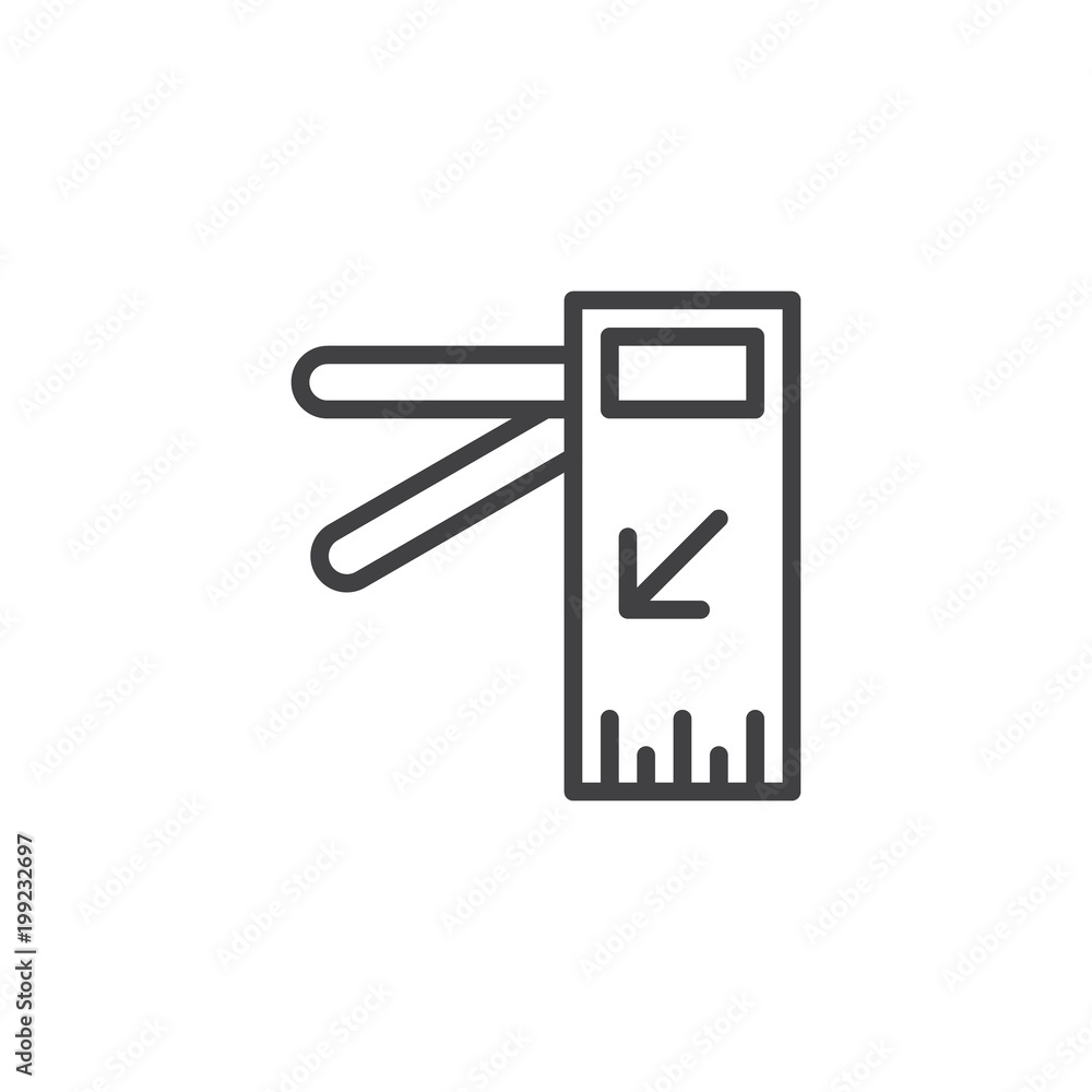 Access door outline icon. linear style sign for mobile concept and web ...