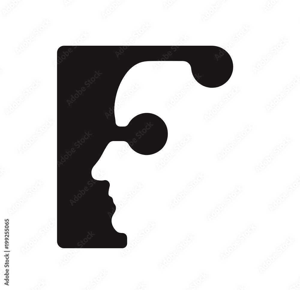 English font upper case letter F f Logo logotype - human faces of ...