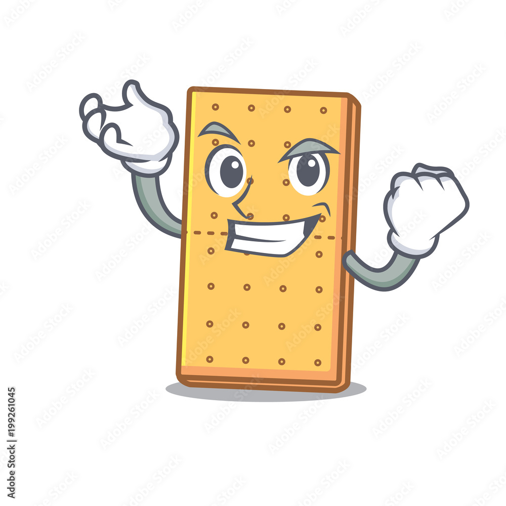 Successful graham cookies character cartoon Stock Vector | Adobe Stock