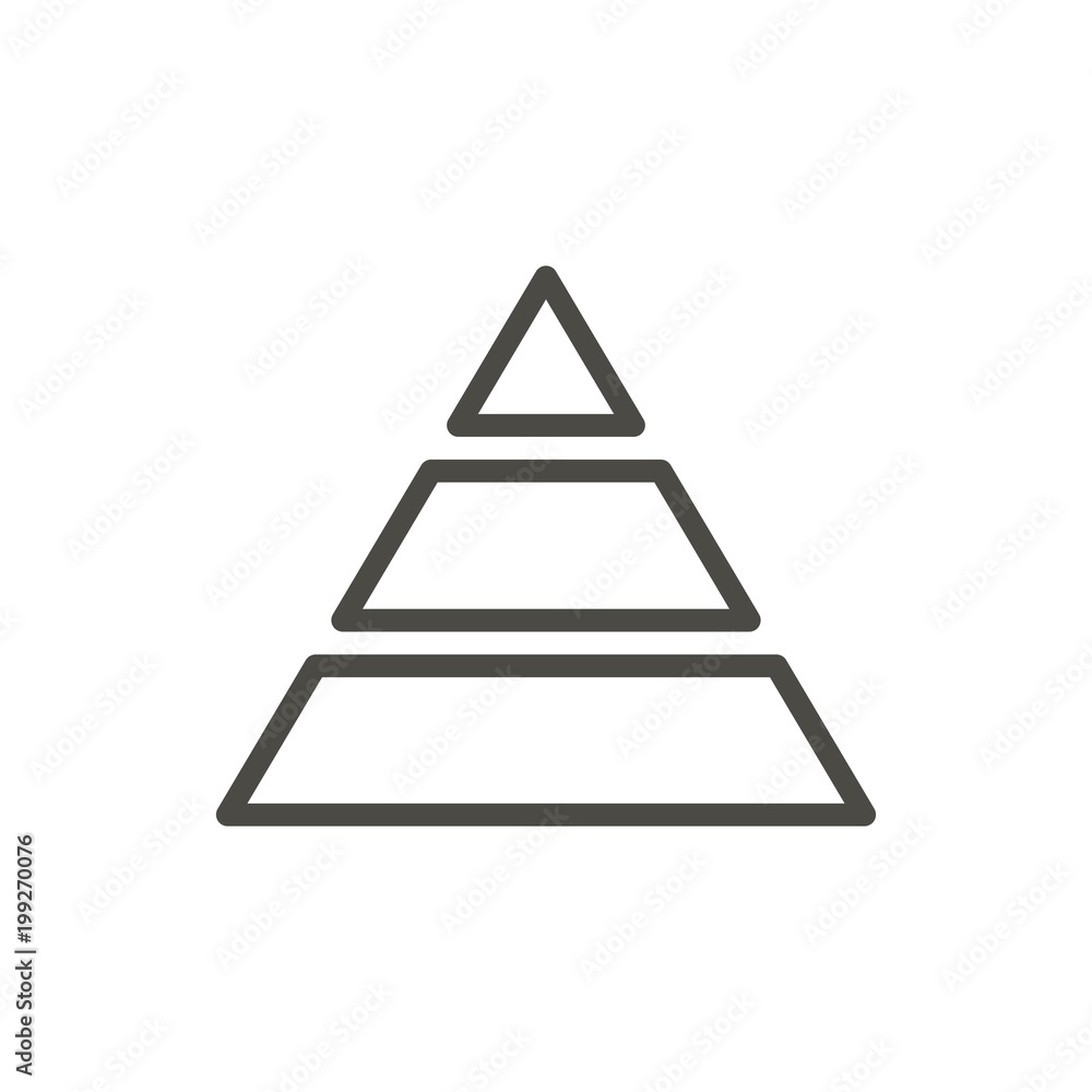 Pyramid icon vector. Line bussiness pyramide symbol. Stock Vector ...
