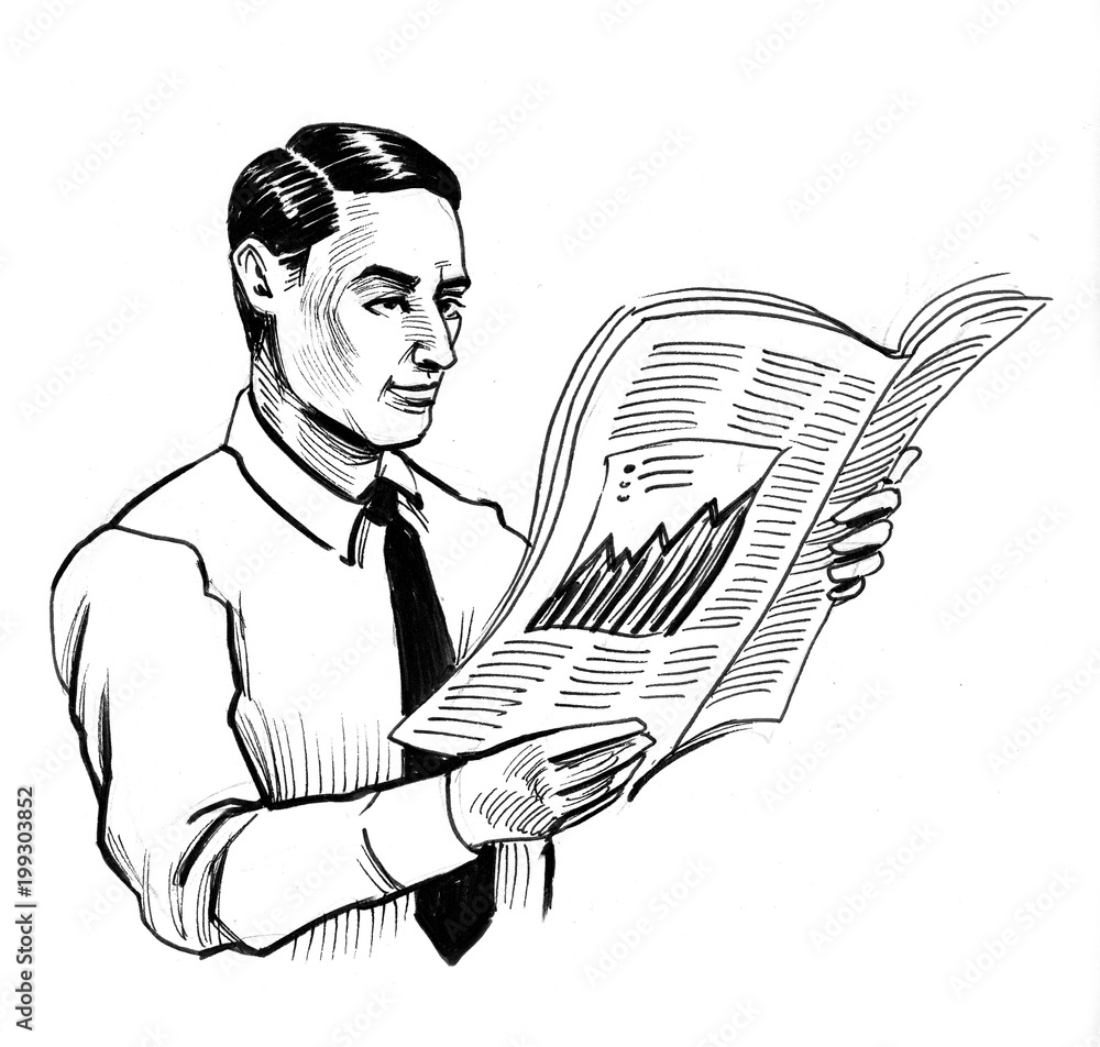Reading Newspaper Clipart