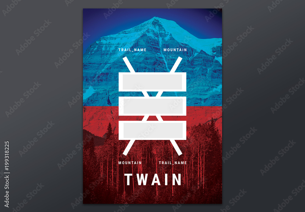 Rugged Retreat Poster Layout Templat Stok | Adobe Stock