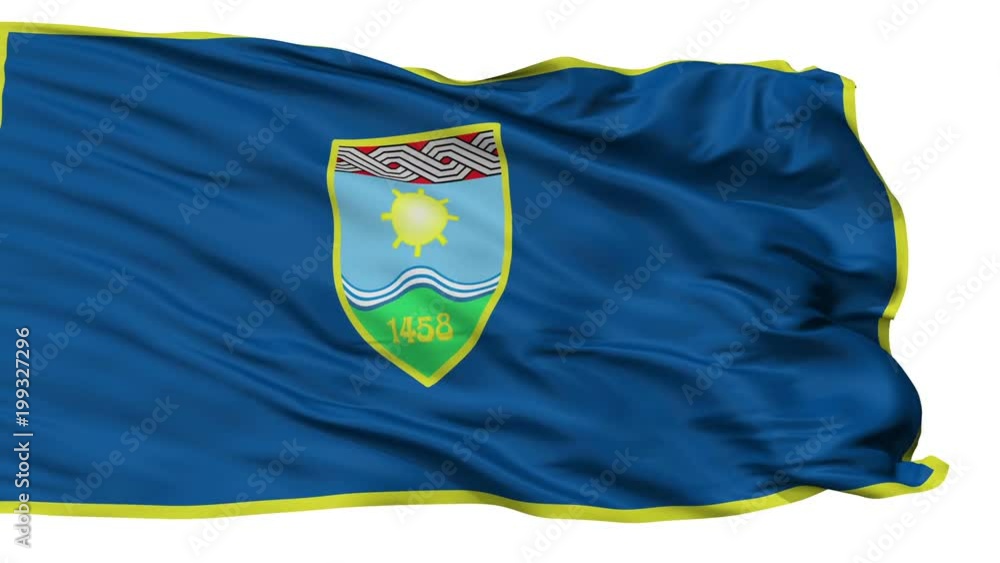 Vidéo Stock Zepce flag, city of Bosnia Herzegovina, realistic animation ...