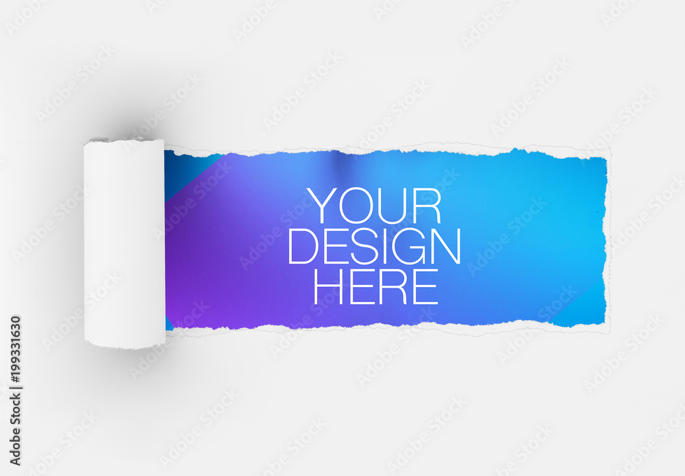 Torn Paper Mockup Stock Template | Adobe Stock