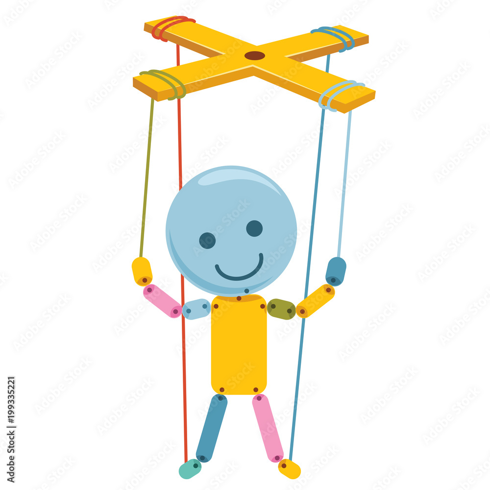 Vector Illustration Of Cartoon Puppet Stock Vector | Adobe Stock