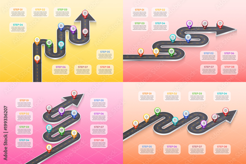 Grafika wektorowa Stock: Isometric navigation map infographic 8 steps ... Grafika wektorowa Stock: Isometric navigation map infographic 8 steps ...