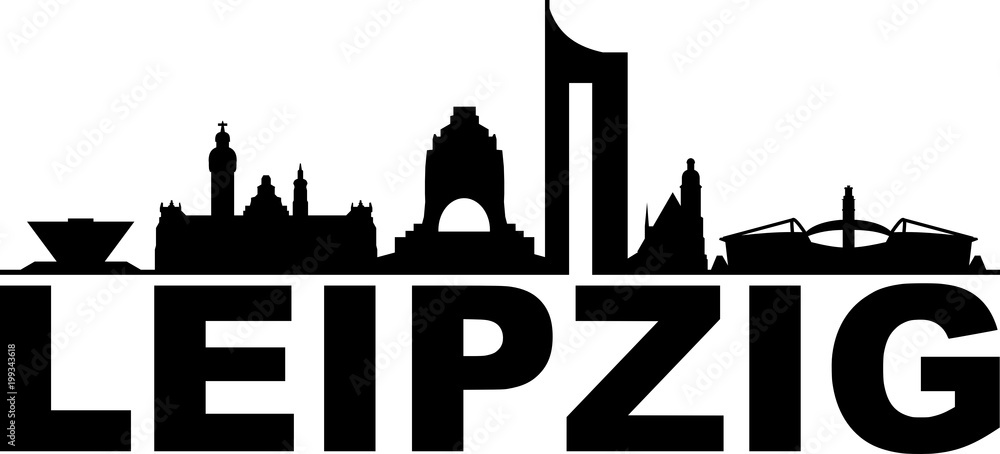 Skyline Leipzig Stock-Vektorgrafik | Adobe Stock