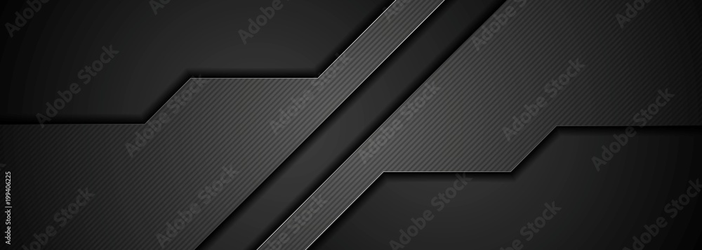 Abstract black concept tech banner design Stock Vector | Adobe Stock