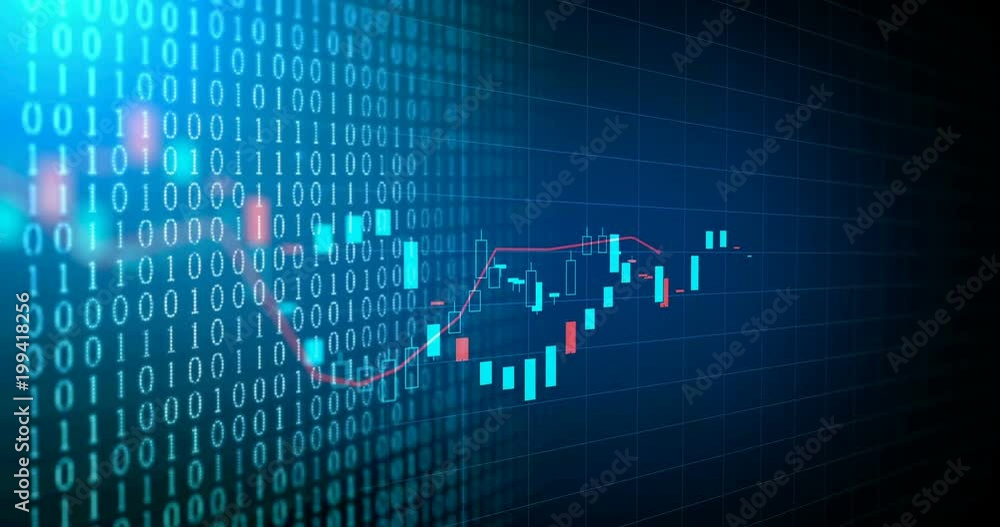 Vidéo Stock 4k loop financial chart and stock market bar chart for use ...