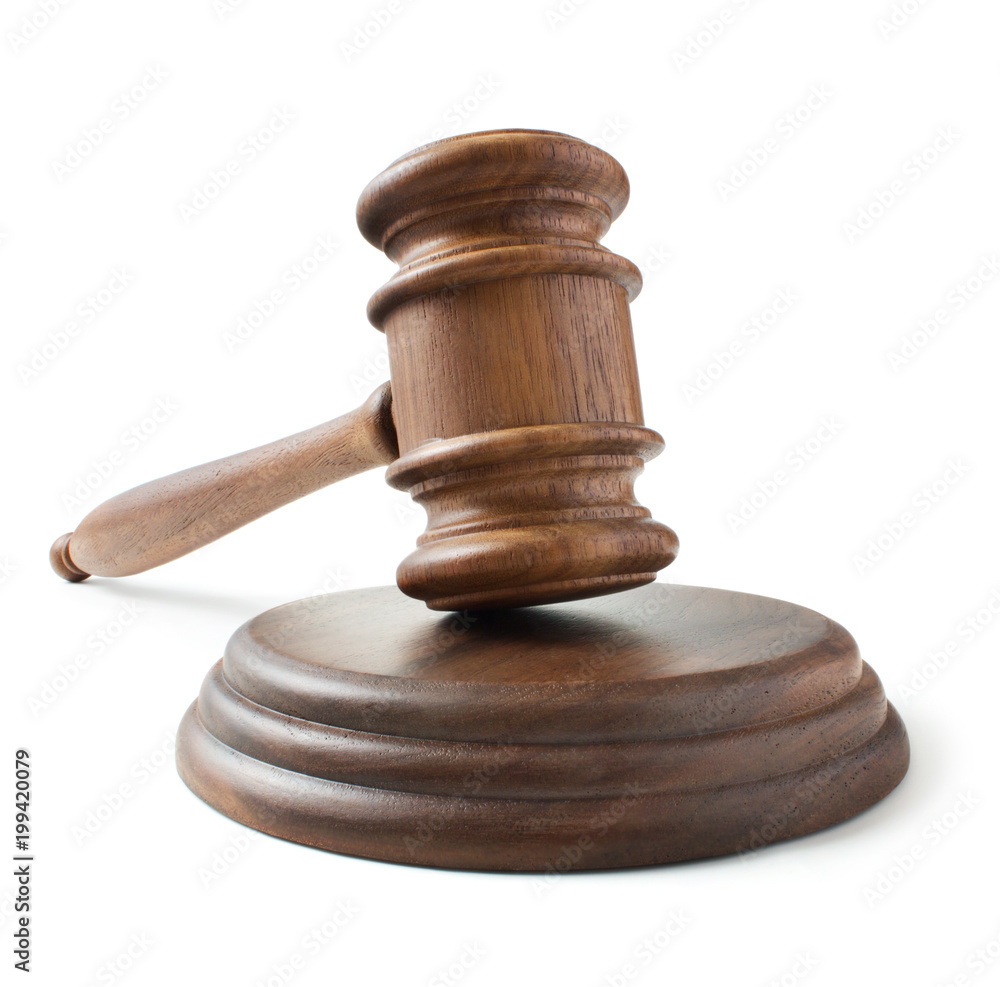 Wooden gavel isolated on white background Stock Photo | Adobe Stock