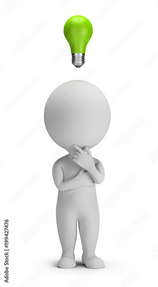3d small people - idea Stock Illustration | Adobe Stock