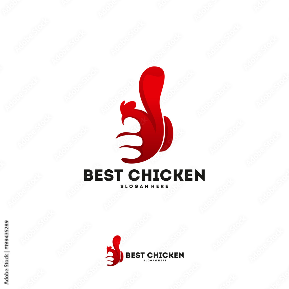 Best Chicken logo designs concept vector, Rooster logo with Thumb ...