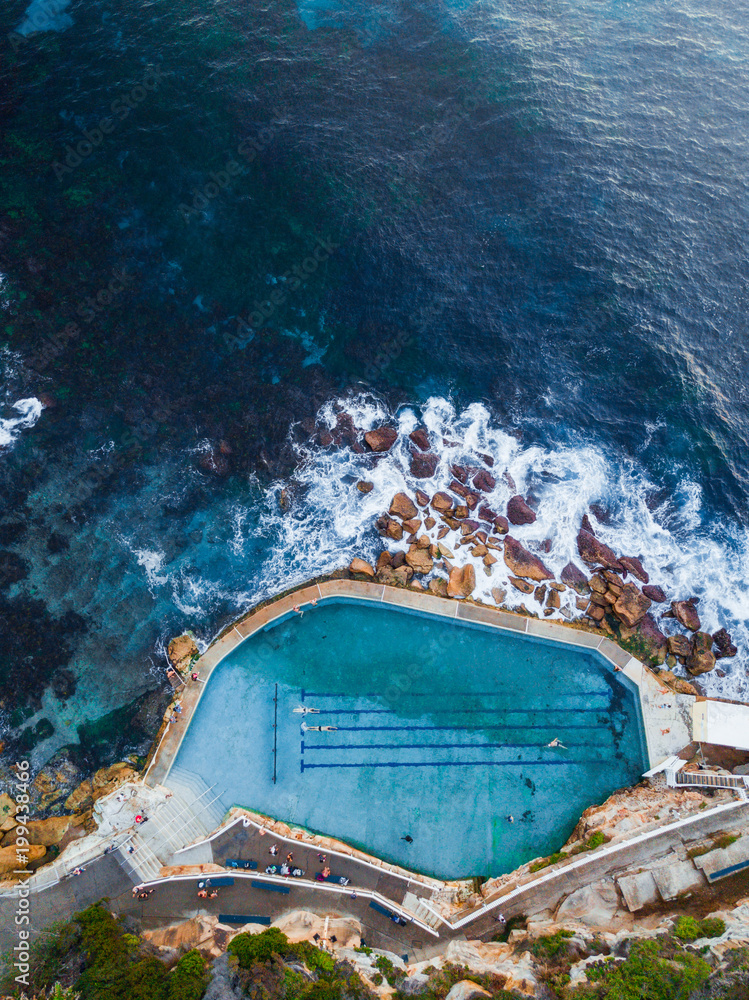 Aerial view of Bronte rock pool. Stock Photo | Adobe Stock