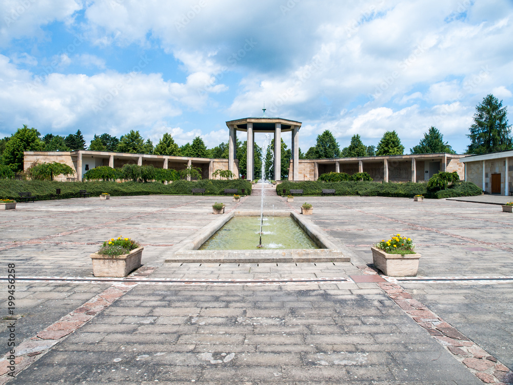 Poster Lidice memorial, in memory of Lidice village that was destroyed ...