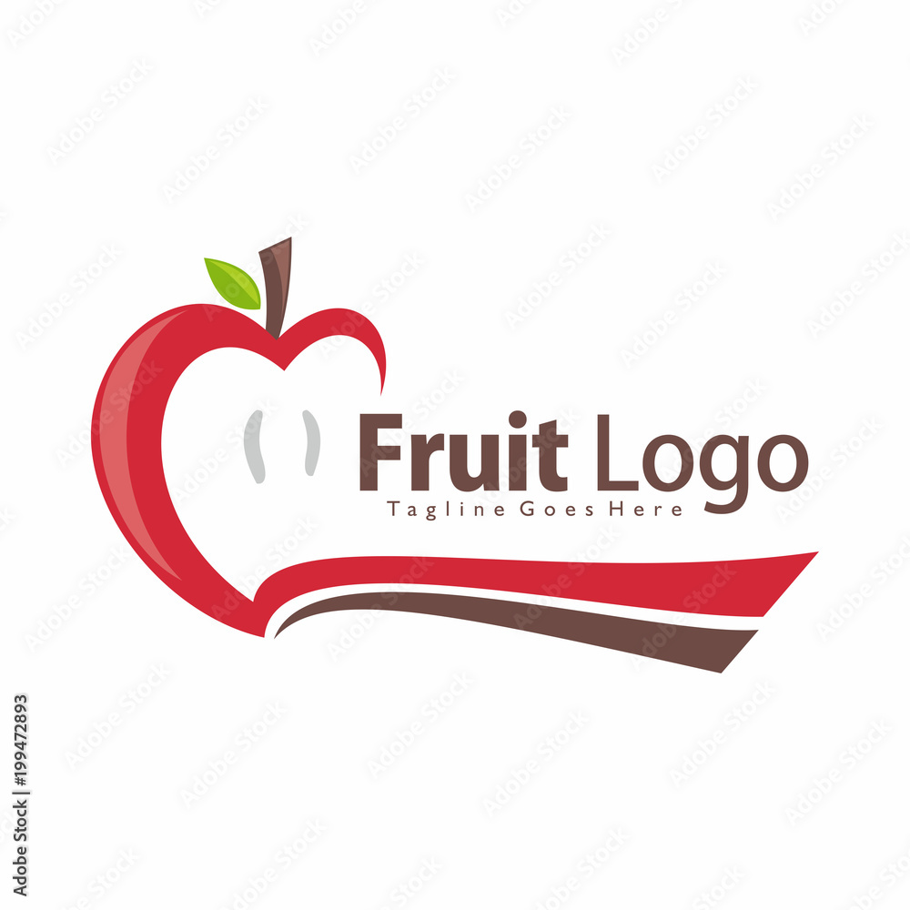 Fruit Logo Vector Template Stock Vector | Adobe Stock