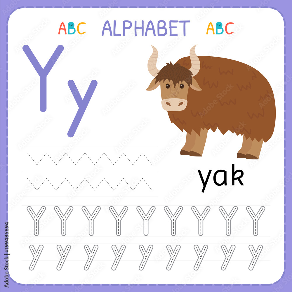Alphabet tracing worksheet for preschool and kindergarten. Writing ...