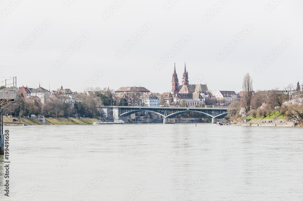 Foto de Basel, Stadt, Altstadt, Rhein, Grossbasel, Wettsteinbrücke ...