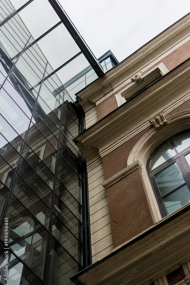 Old vs new architecture Stock Photo | Adobe Stock