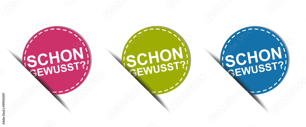 Schon Gewusst? Web Button - Vektor Icons Stock Vector | Adobe Stock
