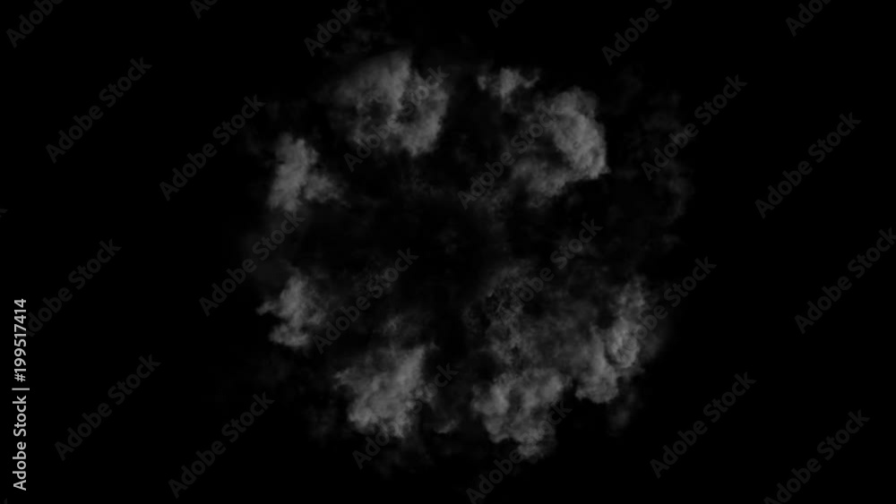 3D smoke explosion shockwave effect and divergent wave isolated on ...