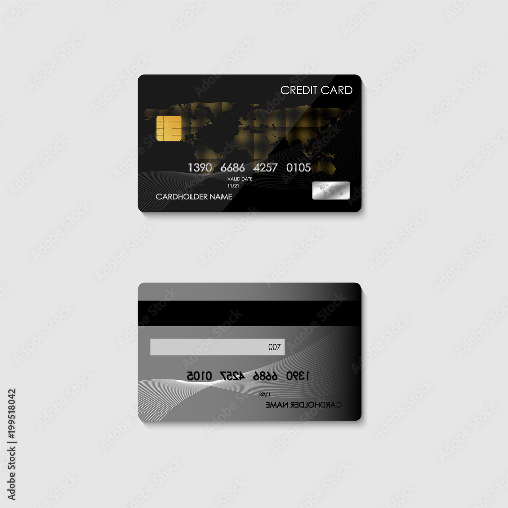 Realistic vector design for credit card, Vector, Illustration Stock ...