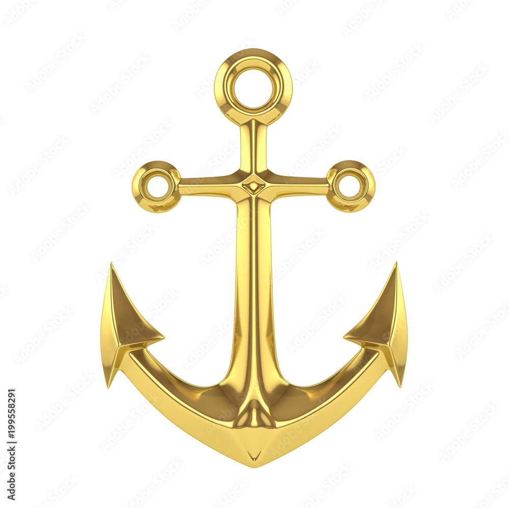 Gold Anchor Clip Art