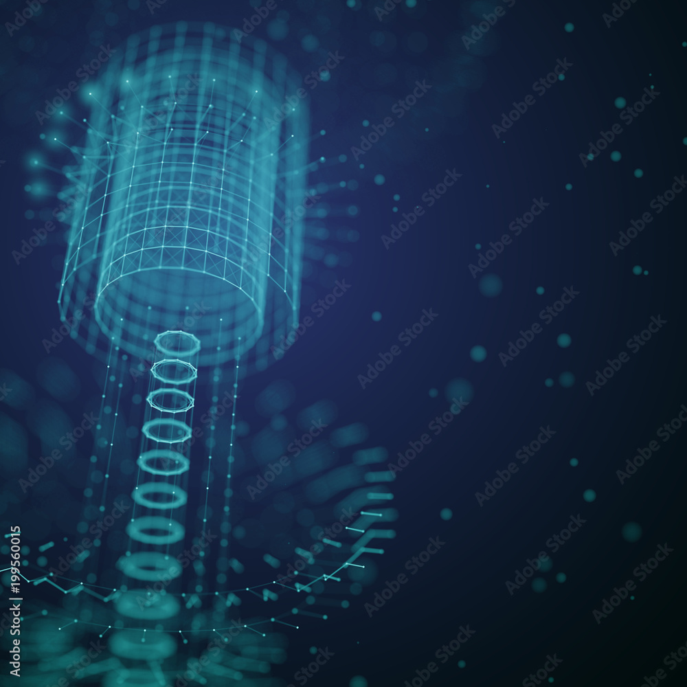 Futuristic Background. 3d Render Illustration. Abstract architecture ...