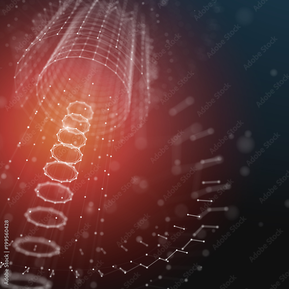 Futuristic Background. 3d Render Illustration. Abstract architecture ...