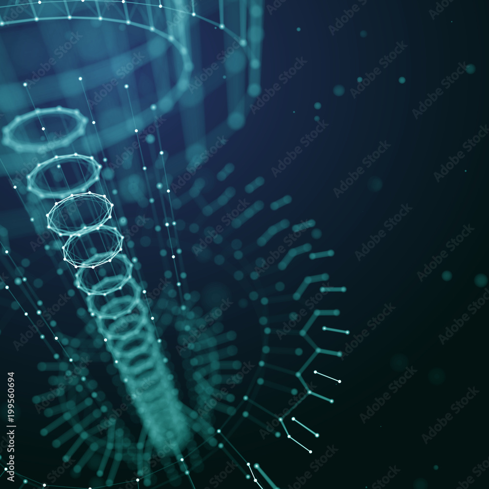 Futuristic Background. 3d Render Illustration. Abstract architecture ...