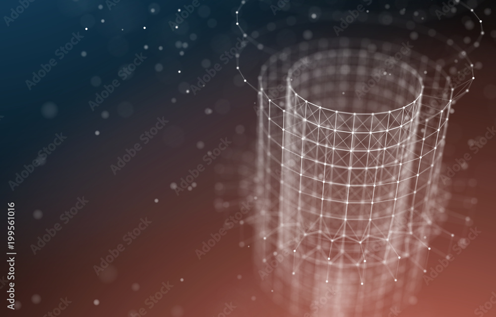 Futuristic Background. 3d Render Illustration. Abstract architecture ...